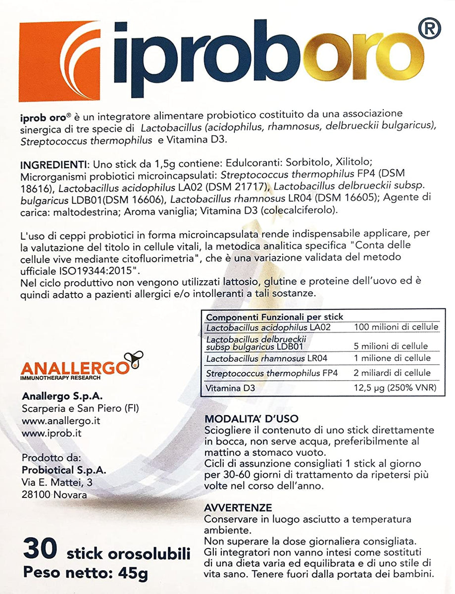 iproboro®60 | buccal probiotic for allergic disease therapy 60 single ...